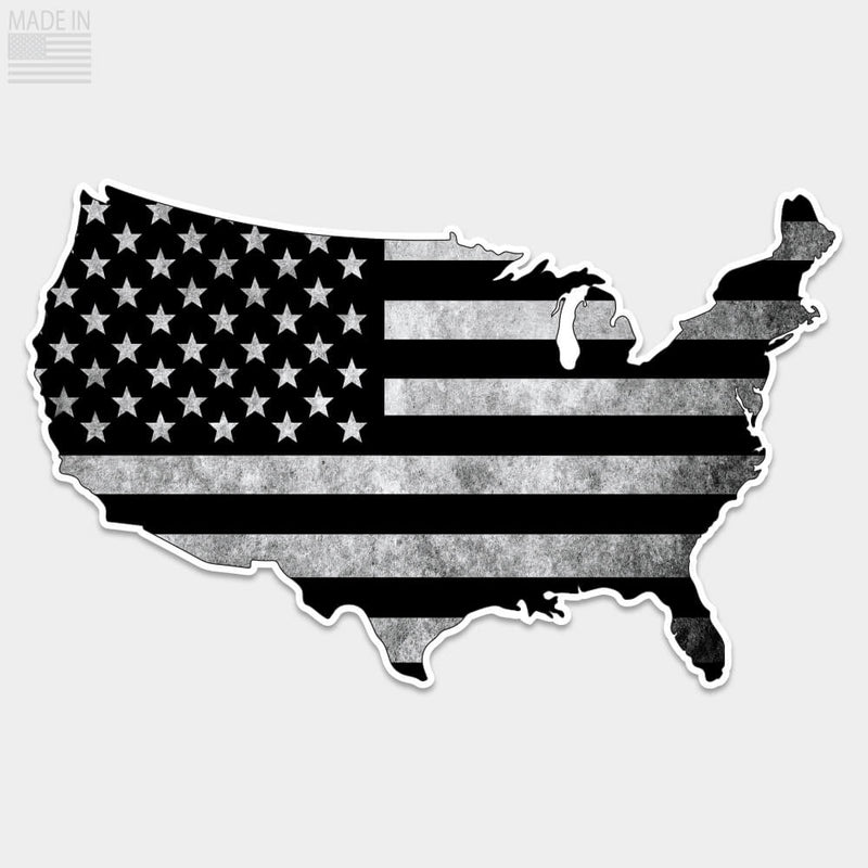 Shop | Black & Gray USA Flag Sticker | Revolution Mfg