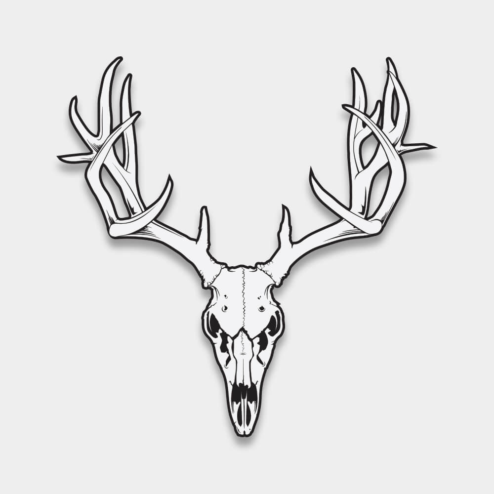 Shop | Whitetail Deer Skull Decal | Revolution Mfg