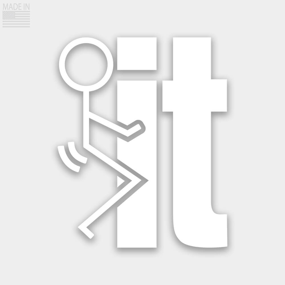 Shop | FCK IT Stick Figure Decal | Revolution Mfg