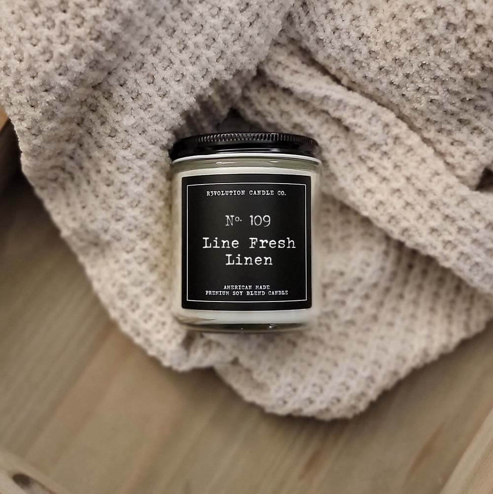 Shop | American Made Line Fresh Linen Candle | Revolution Candle Co