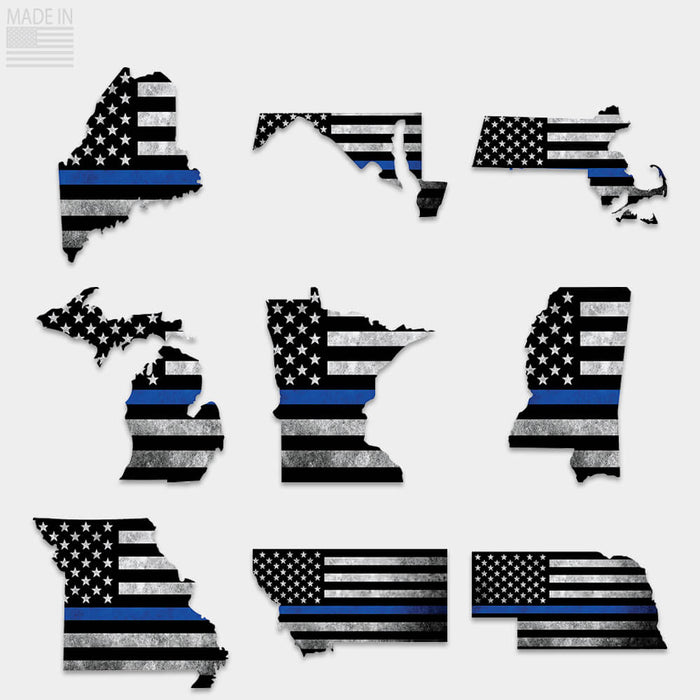 Shop | Thin Blue Line Sticker - US States | Revolution Mfg